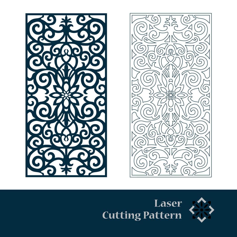 Laser And Cnc Cut Pattern Vector Template With Abstract Geometric