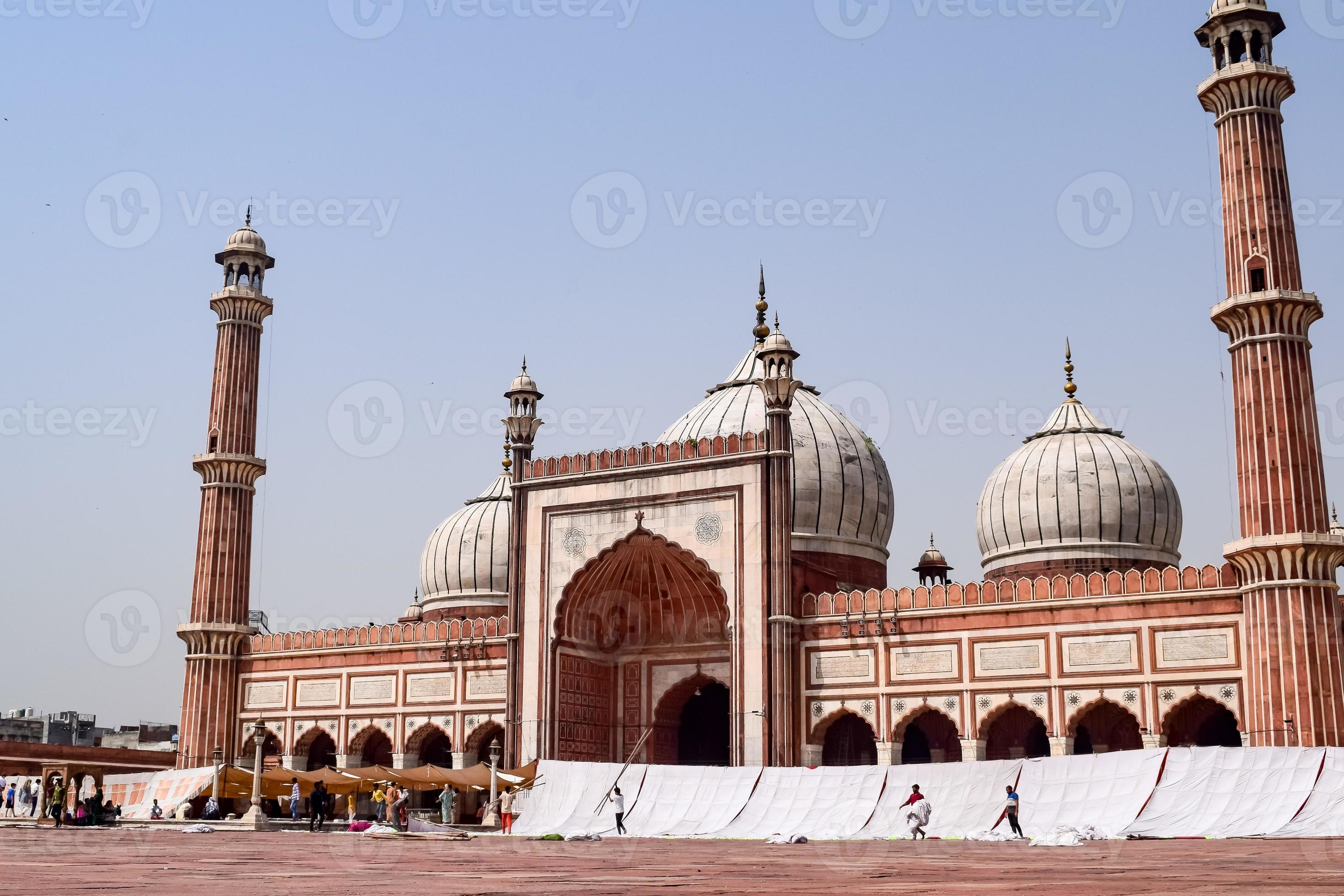 Architectural Detail Of Jama Masjid Mosque Old Delhi India The