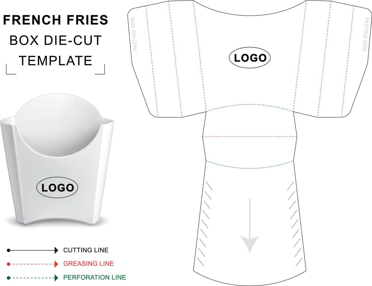plantilla troquelada de caja de papas fritas 11344856 Vector en Vecteezy plantilla troquelada de caja de papas fritas 11344856 Vector en Vecteezy