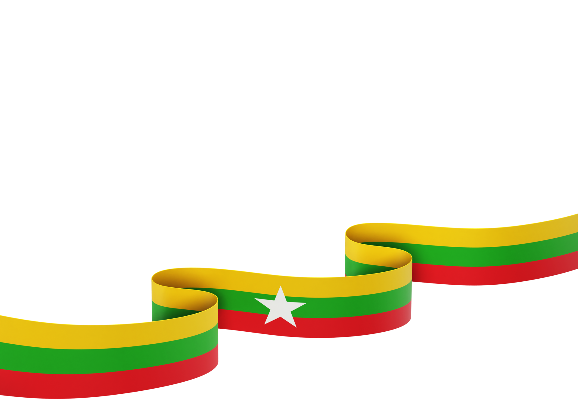 Myanmar Flag Design National Independence Day Banner Element