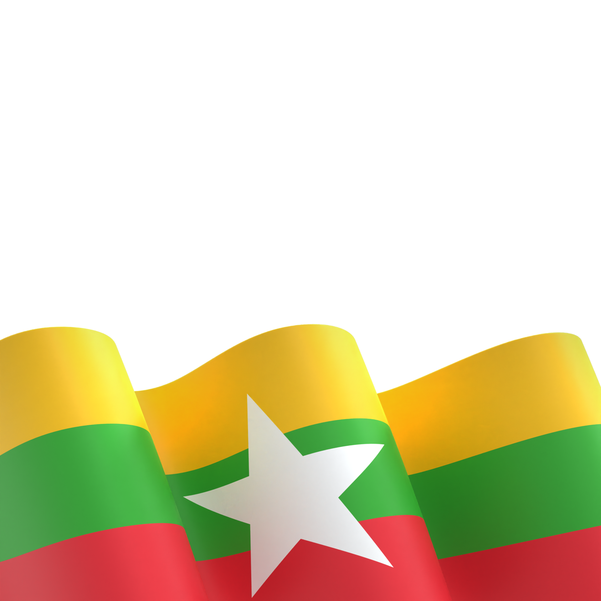 Myanmar Flag Design National Independence Day Banner Element