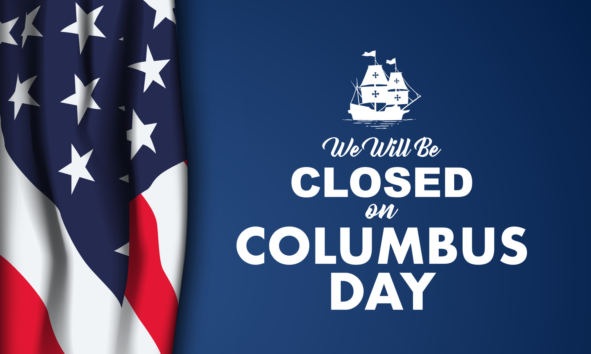 columbus Day Background Design. Banner, Poster, Greeting Card. Vector ...