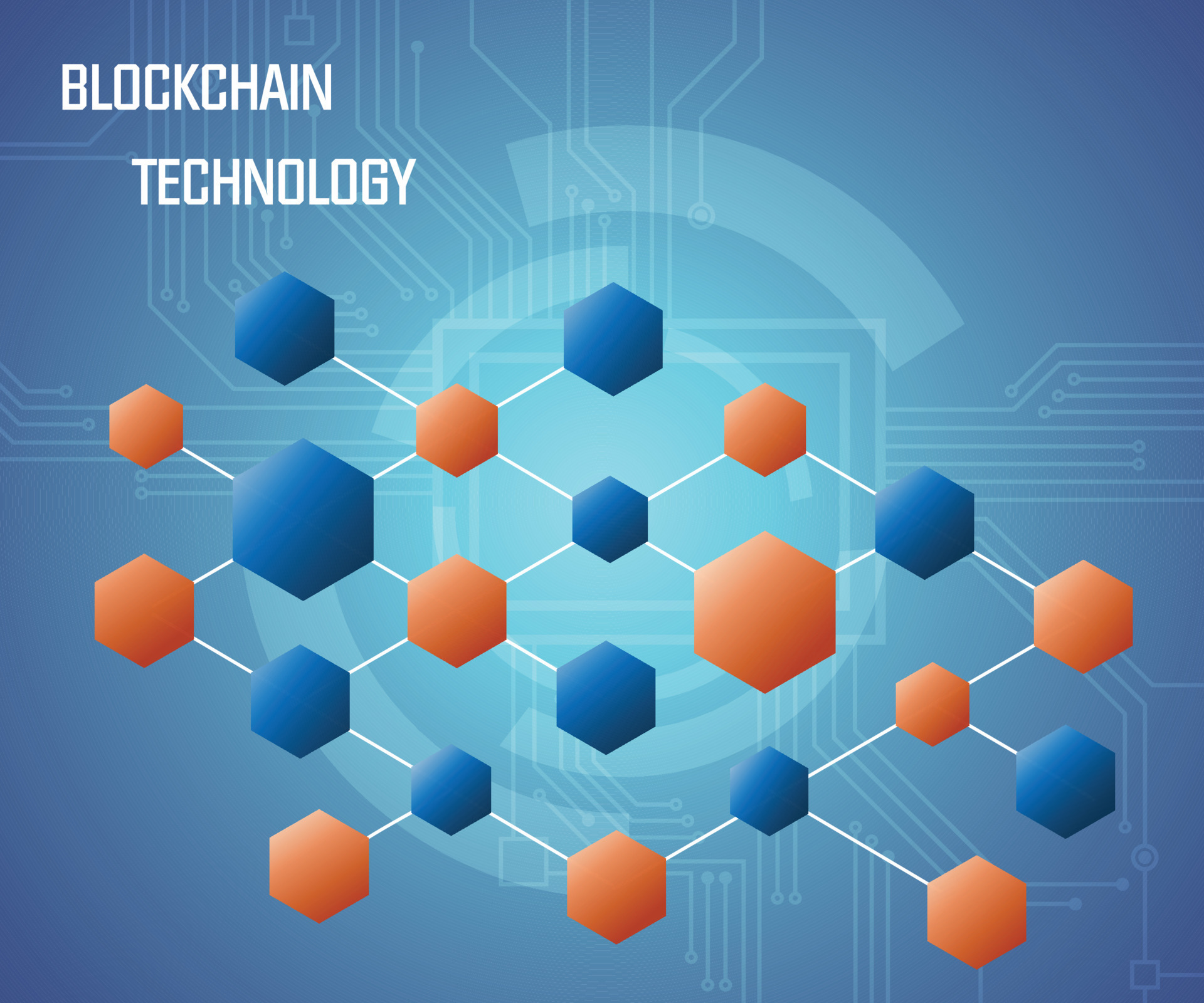 Blockchain Concept Design Network Structure Vector Icon 11350879 Vector