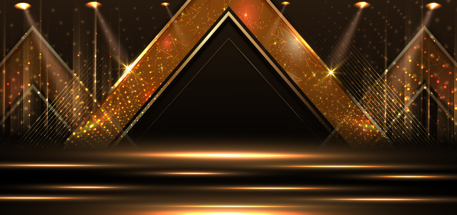 elegante escenario dorado vertical que brilla intensamente con efecto ... elegante escenario dorado vertical que brilla intensamente con efecto ...