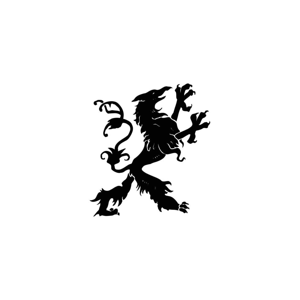 Dragon art for tattoo or icon on white background 11351320 Vector Art ...