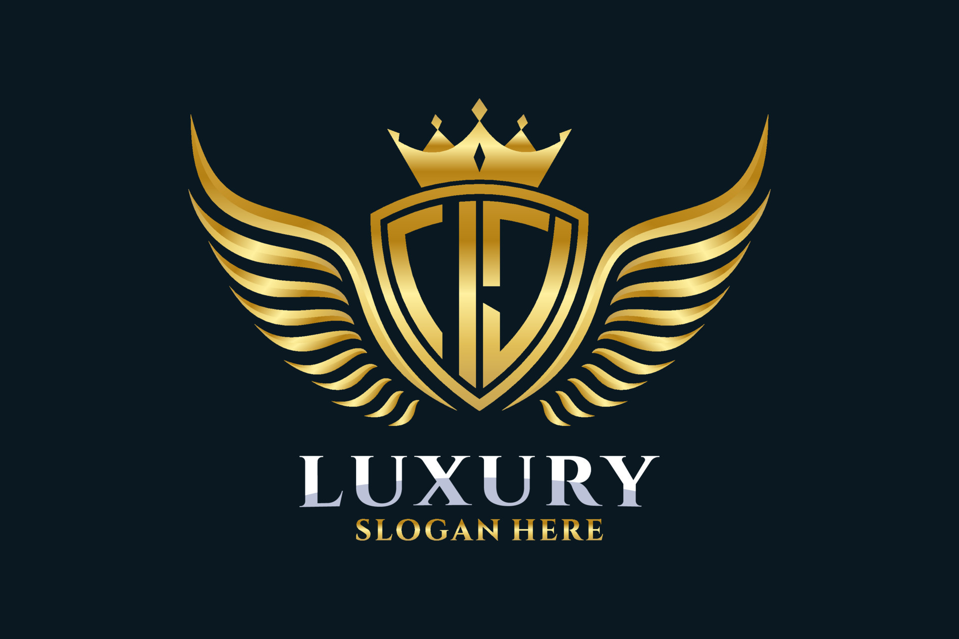 Luxury royal wing Letter IJ crest Gold color Logo vector, Victory logo ... Luxury royal wing Letter IJ crest Gold color Logo vector, Victory logo ...