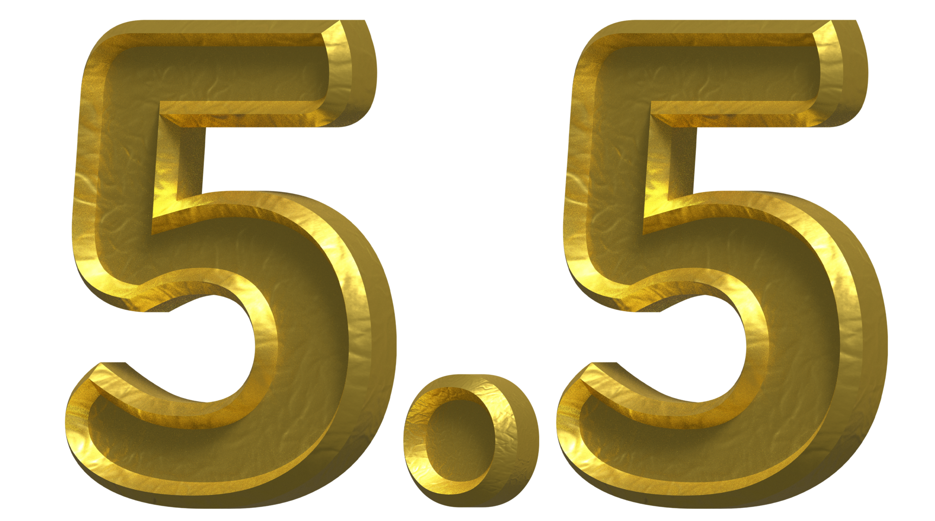 5.5 Sale 3D Number Illustration Concept Design 11362403 PNG