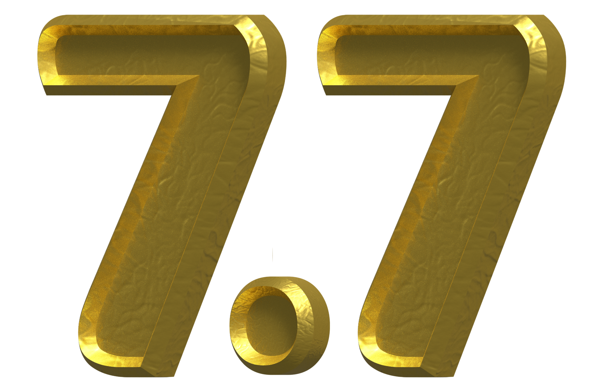 7.7 Sale 3D Number Illustration Concept Design 11362410 PNG