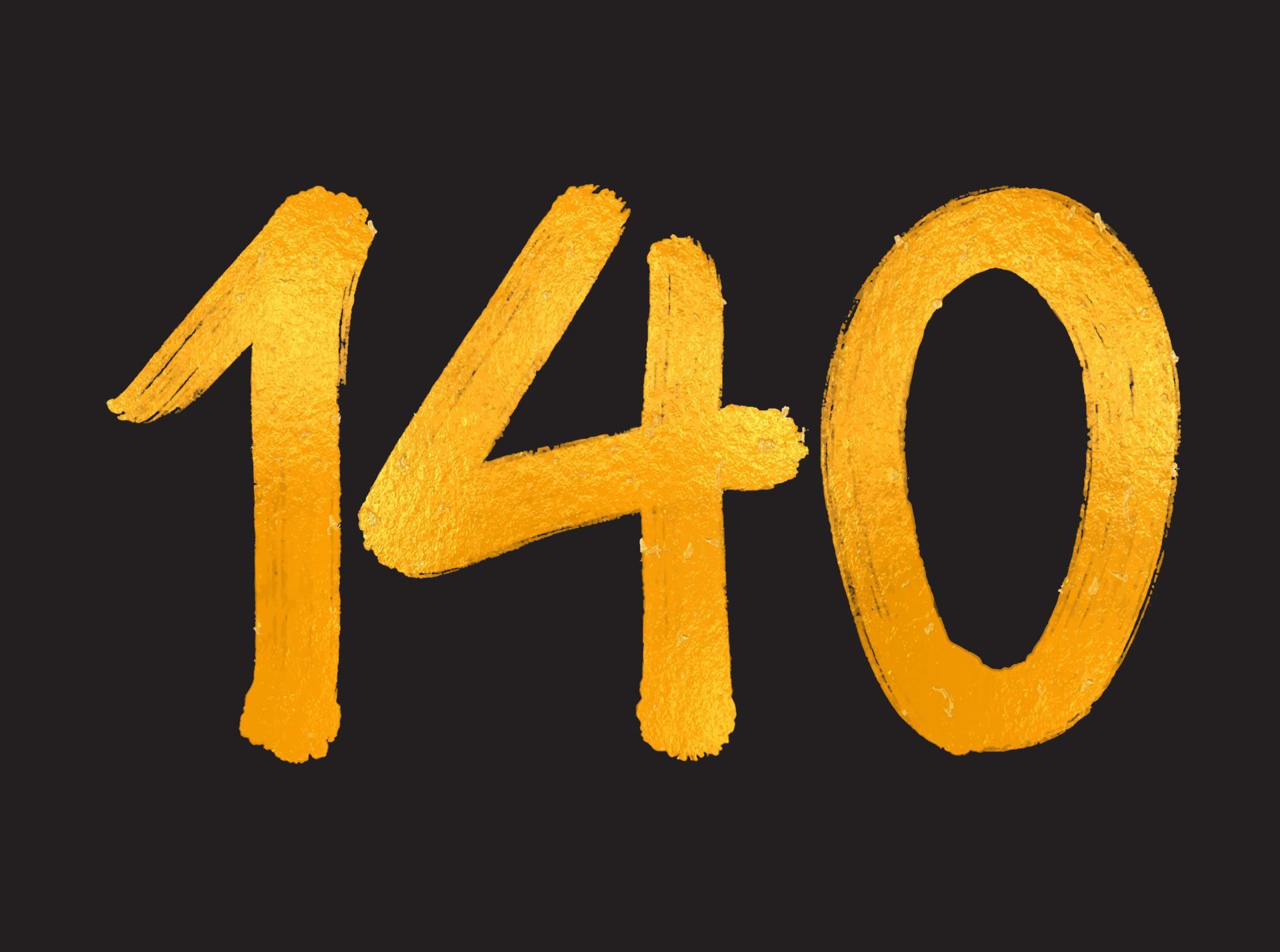 140 Number logo vector illustration, 140 Years Anniversary Celebration Vector Template, 140th ...