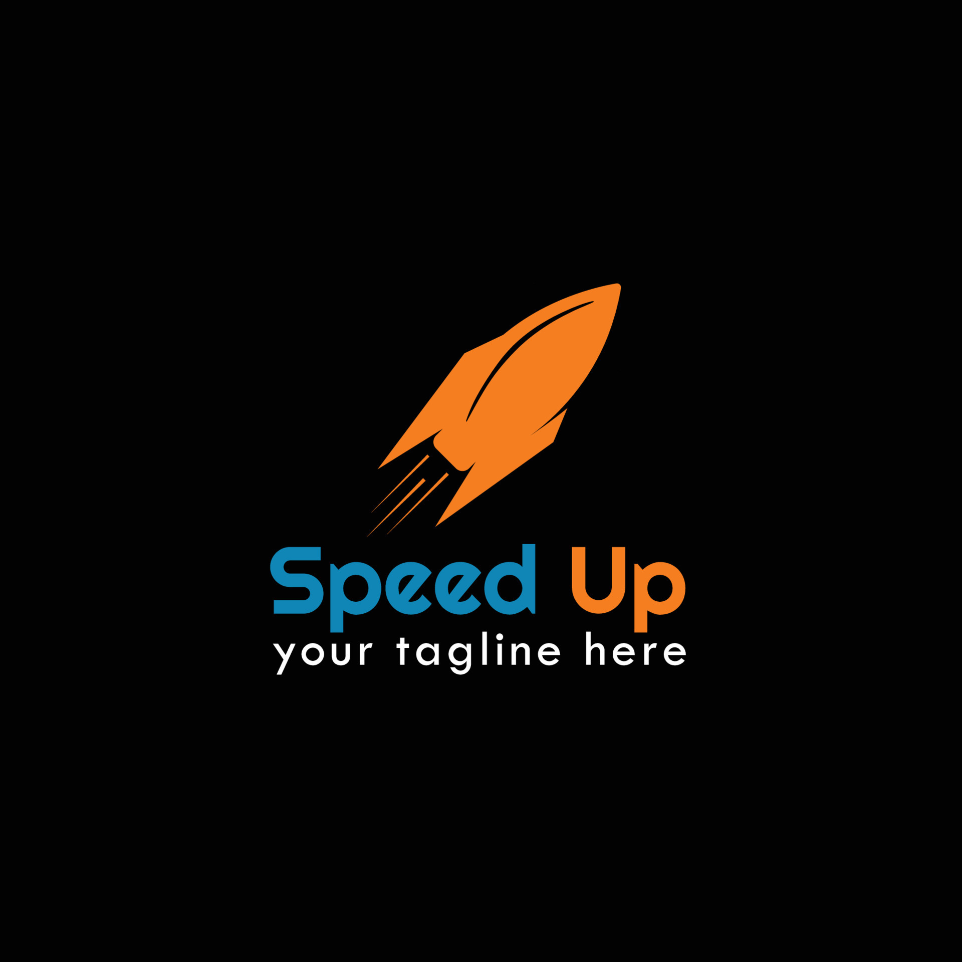 speed up rocket logo 11364185 Vector Art at Vecteezy