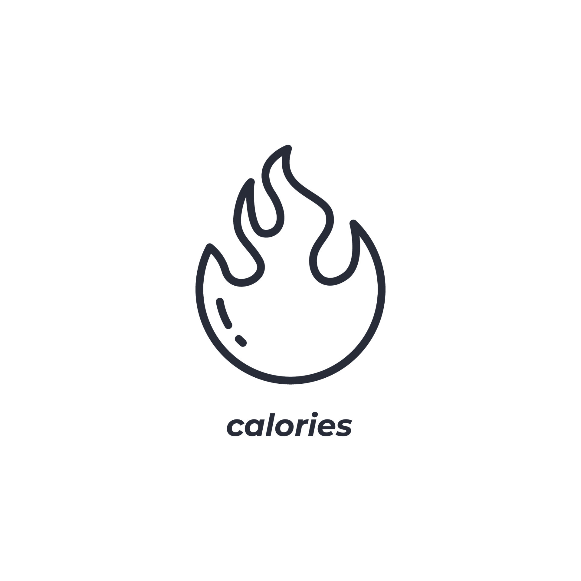 calories line icon. linear style sign for mobile concept and web design ... calories line icon. linear style sign for mobile concept and web design ...