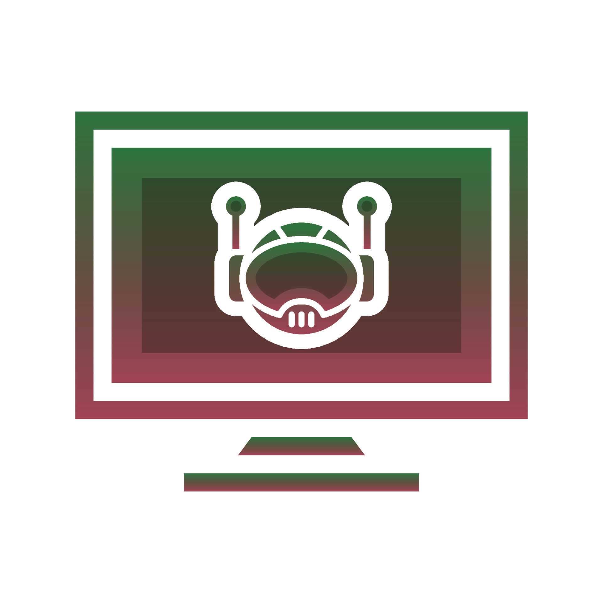 monitor robot logo gradient design template icon element 11374308 ...