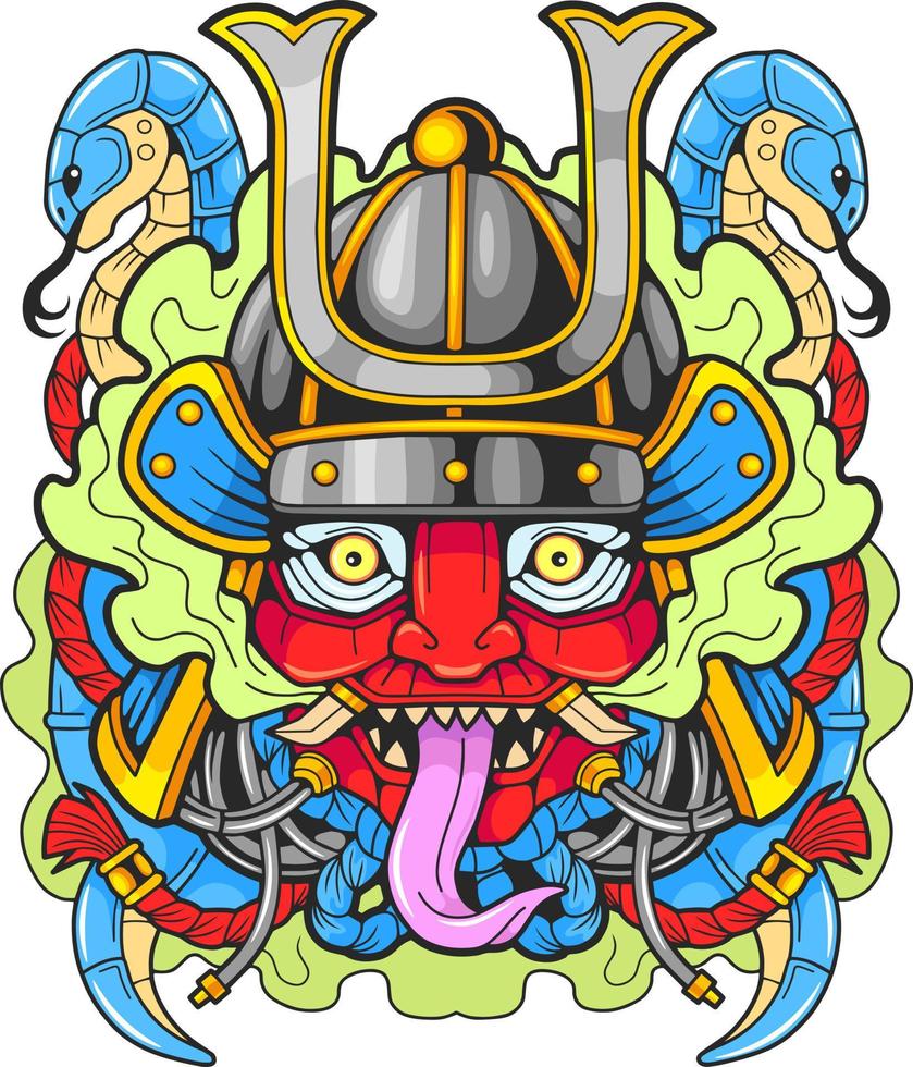 Japanese Medieval Samurai 11374596 Vector Art At Vecteezy