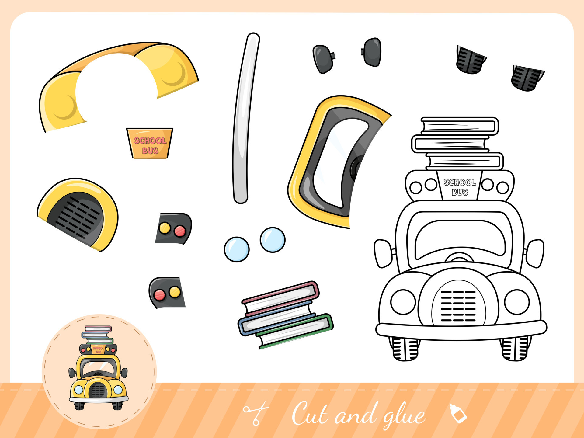 cortar y pegar un autobús escolar amarillo de dibujos animados 11374616 ... cortar y pegar un autobús escolar amarillo de dibujos animados 11374616 ...
