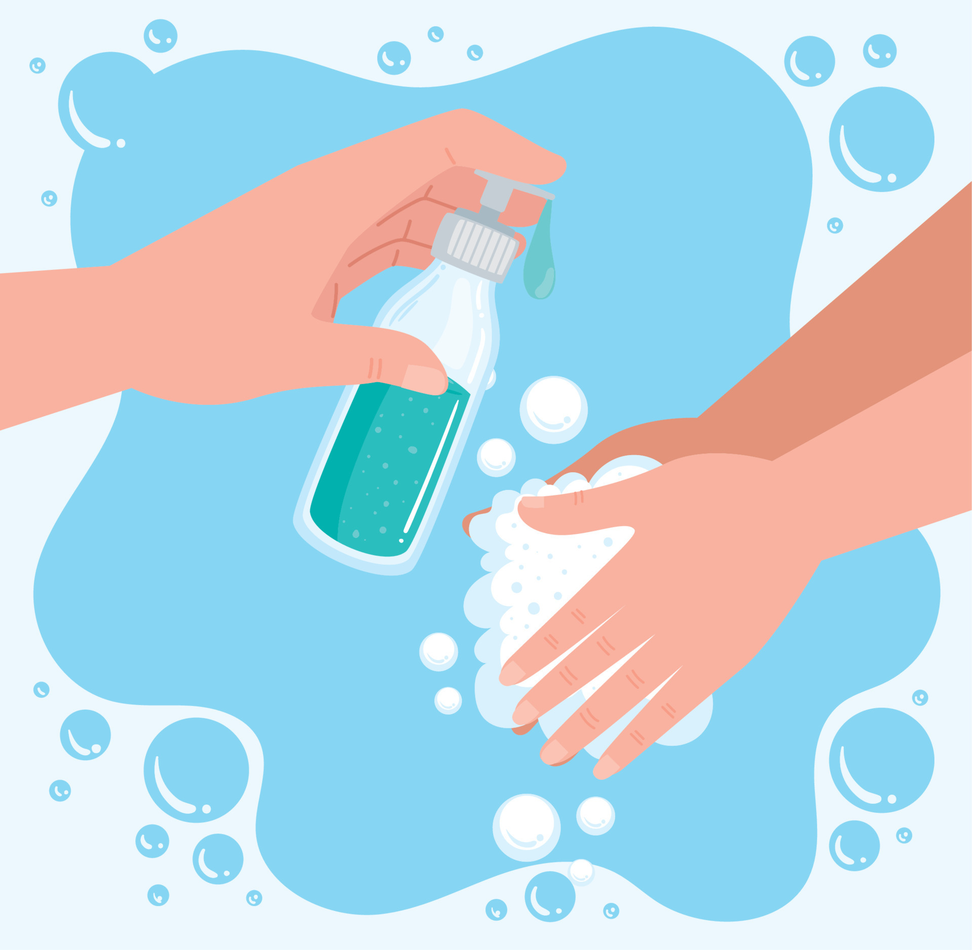 hands human washing poster 11375151 Vector Art at Vecteezy