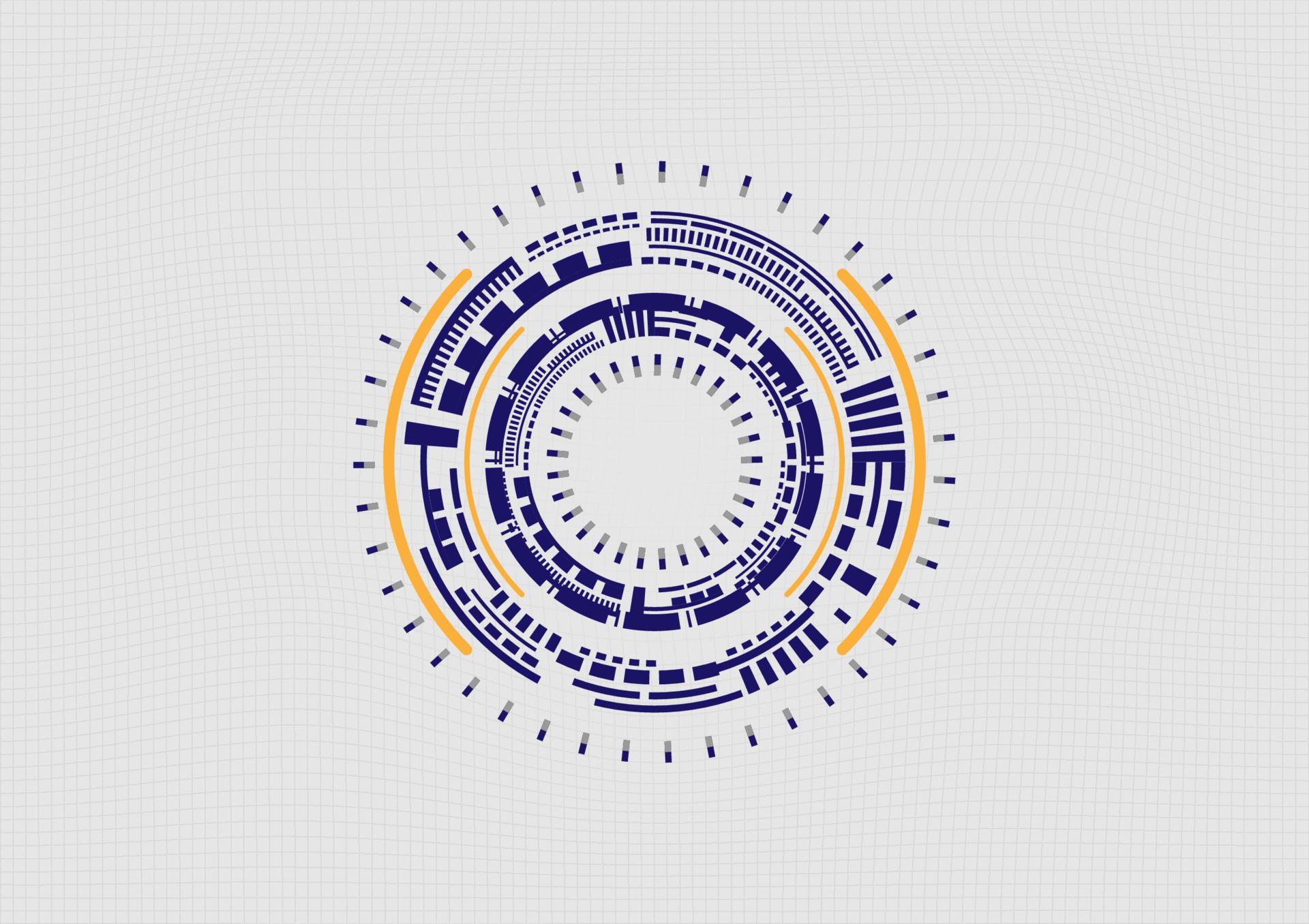 Abstract blue circle for digital technology background, futuristic ...