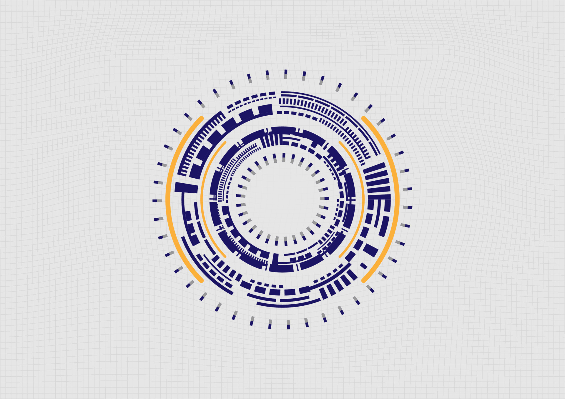 Abstract Blue Circle For Digital Technology Background Futuristic Structure Elements Concept