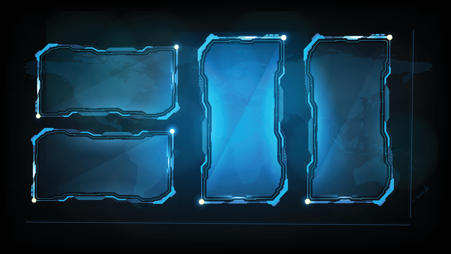 Abstract futuristic background of blue glowing technology sci fi frame ... Abstract futuristic background of blue glowing technology sci fi frame ...