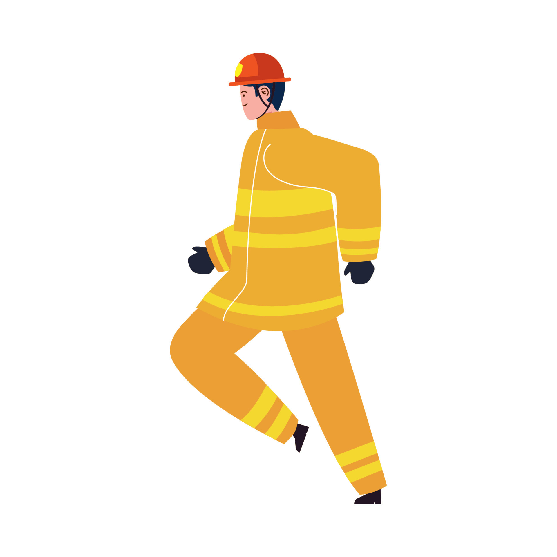 firefighter running professional hero 11378444 Vector Art at Vecteezy