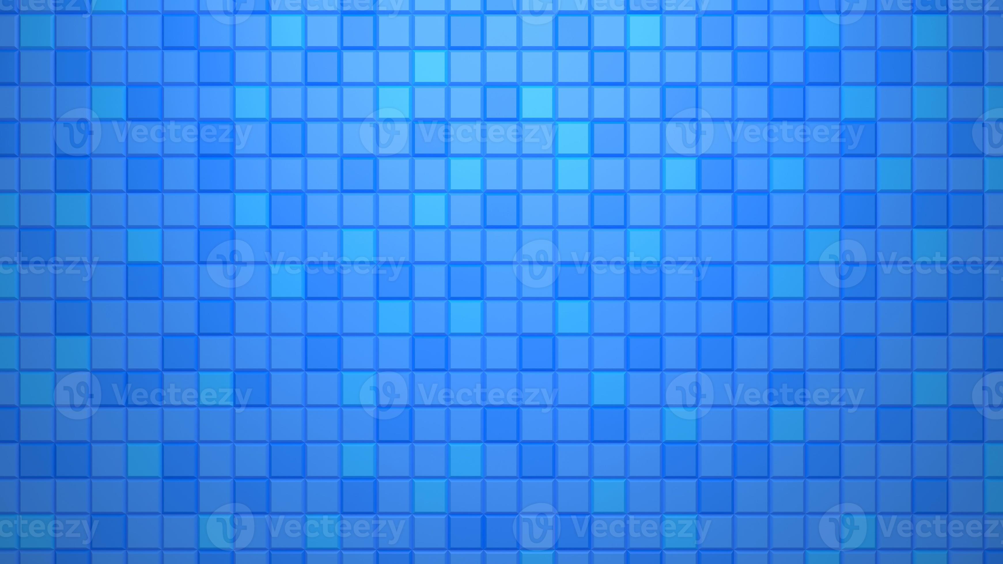 3d render seamless cube pattern with blue square tile background ...