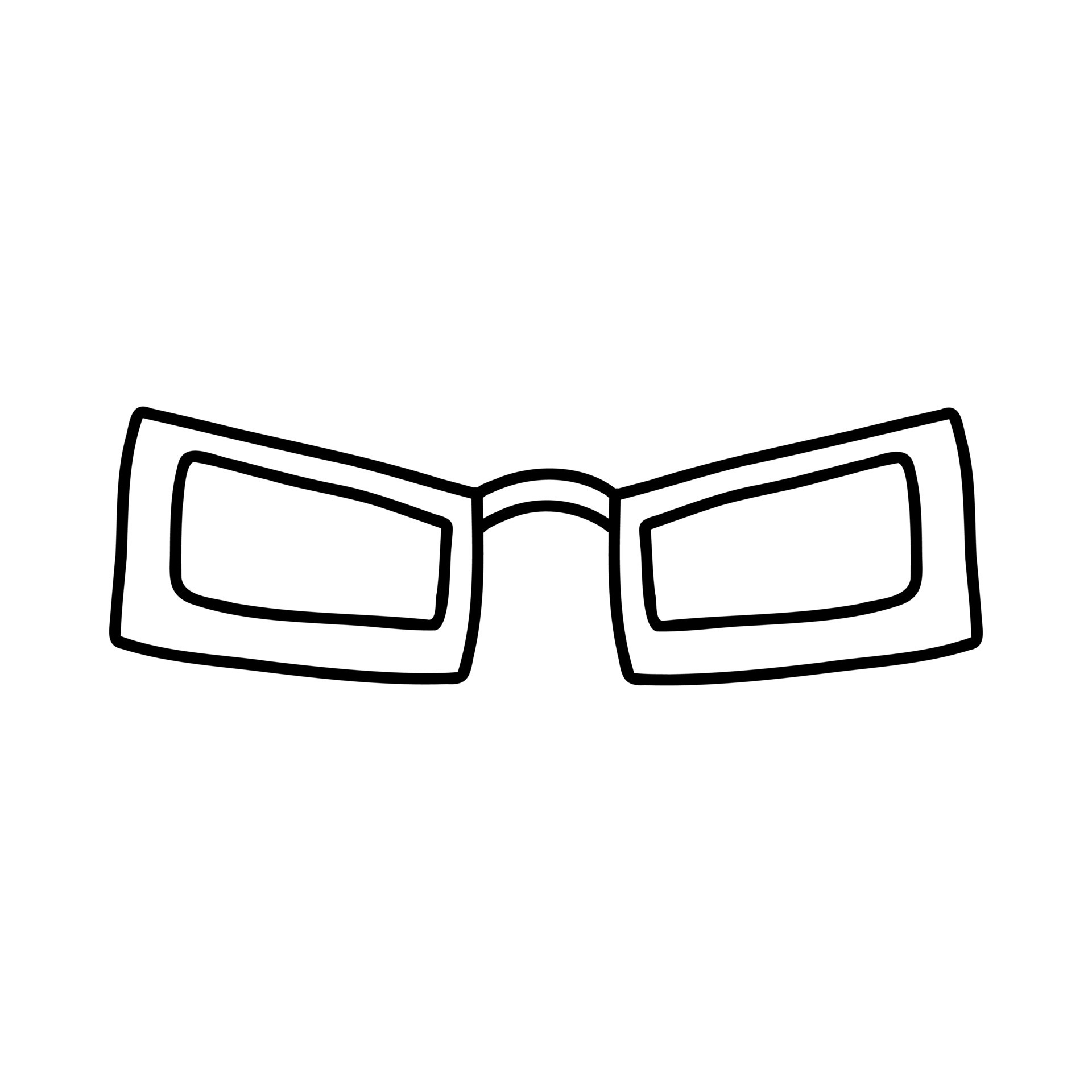 Hand Drawn Doodle Glasses Vector Sketch Illustration Of Black Outline Eyeglasses Linear Icon