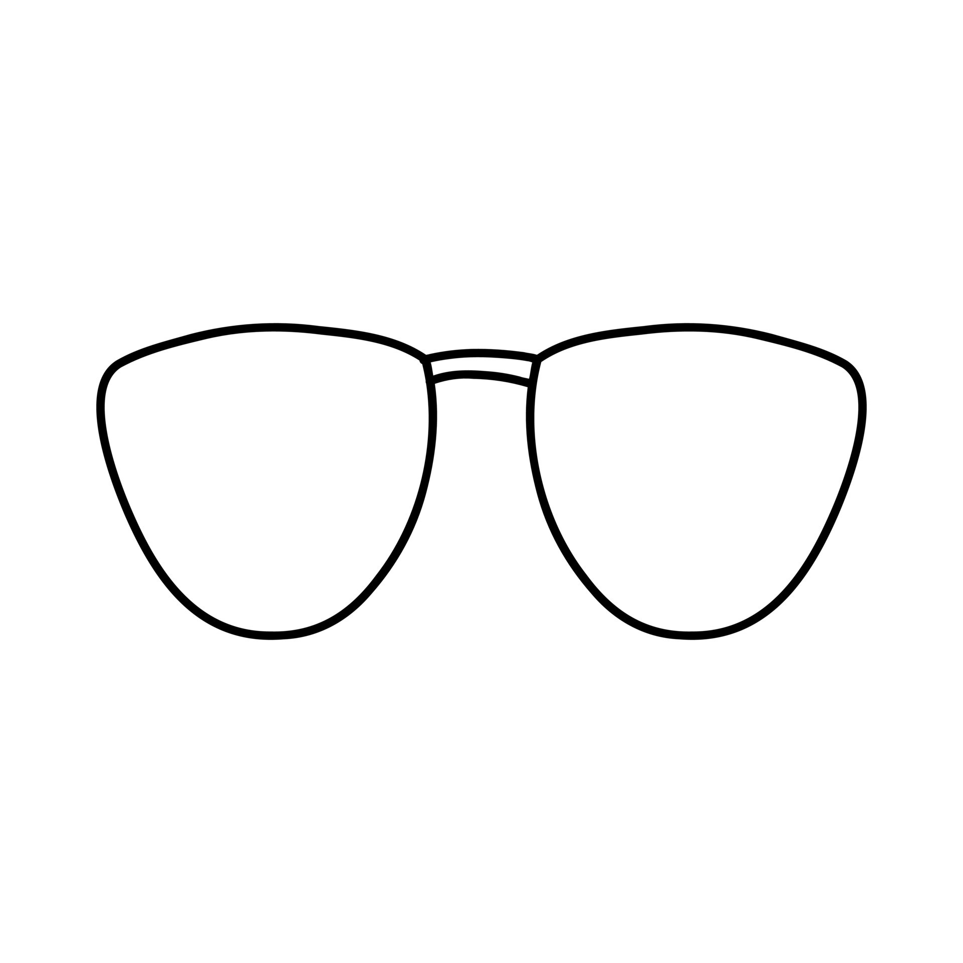 Hand Drawn Doodle Glasses Vector Sketch Illustration Of Black Outline Eyeglasses Linear Icon