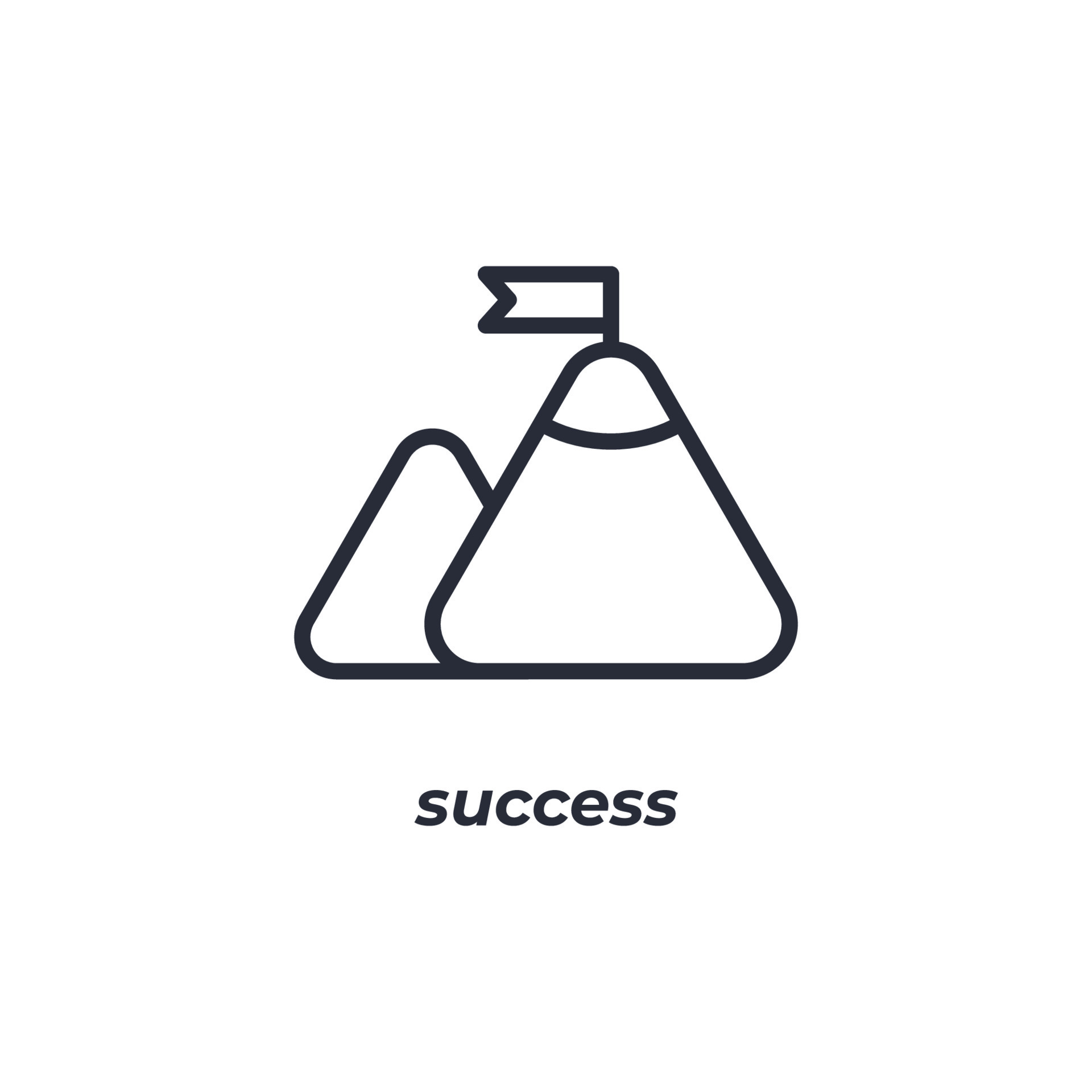 Success Line Icon Linear Style Sign For Mobile Concept And Web Design