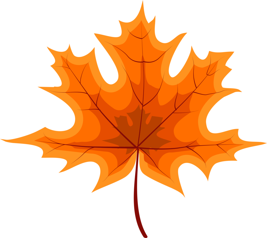 Orange Fall Leaf Clip Art