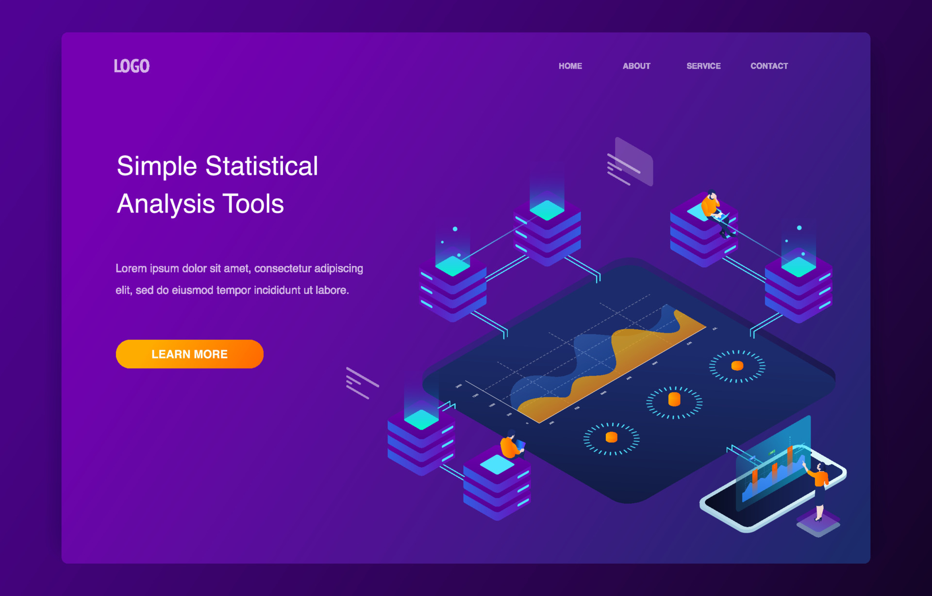 People Analyze Statistics With Graph Data Visualization 11382342 Vector