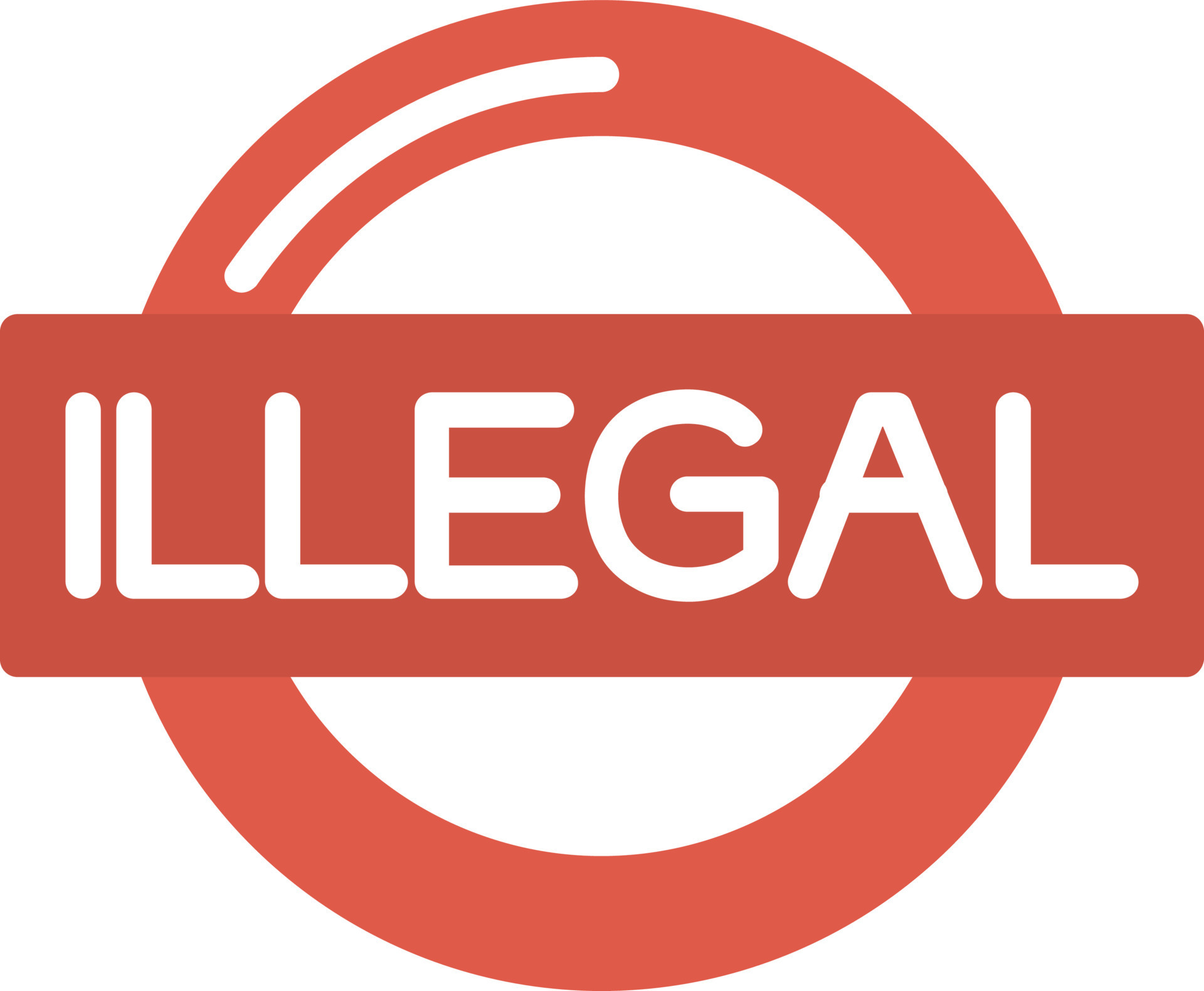 Illegal Flat Icon 11382700 Vector Art At Vecteezy