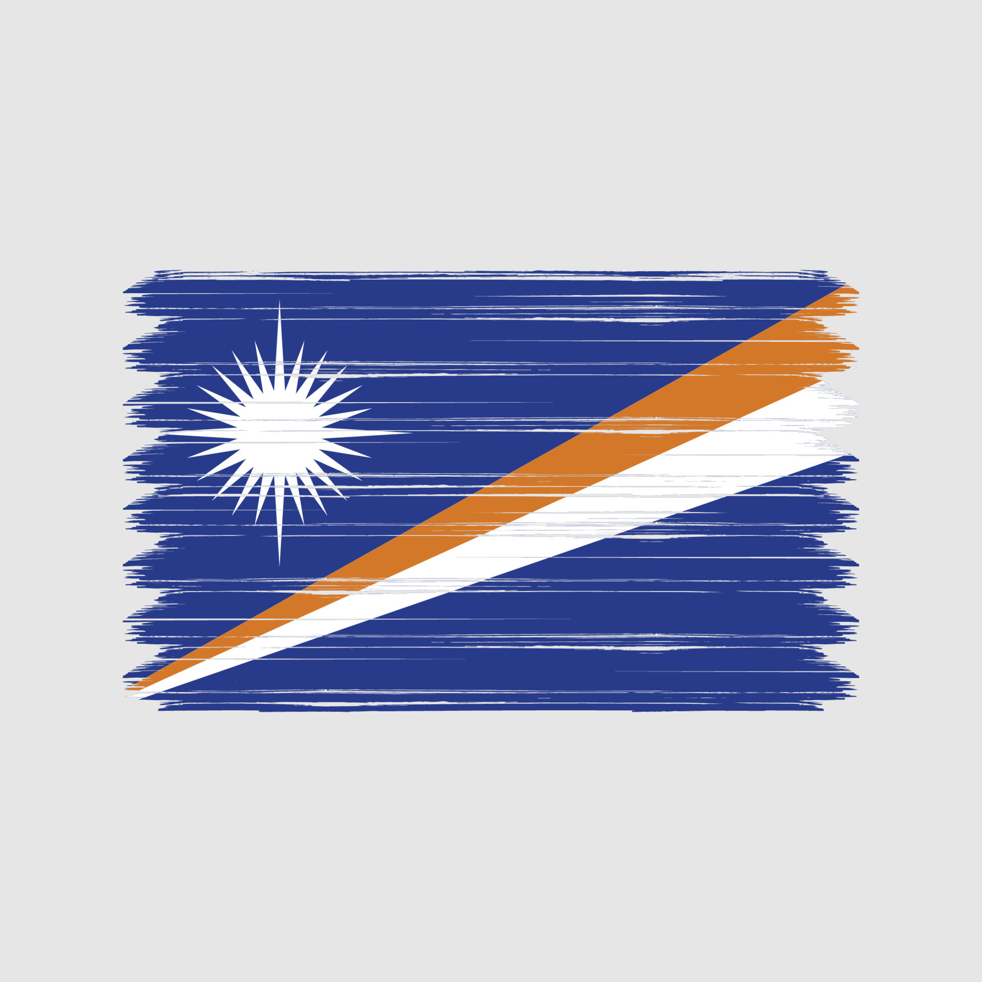 Marshall Islands Flag Brush Strokes. National Flag 11382744 Vector Art ...