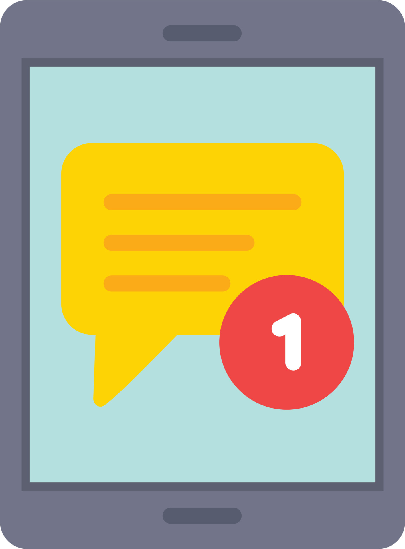 Message Flat Icon 11384942 Vector Art at Vecteezy