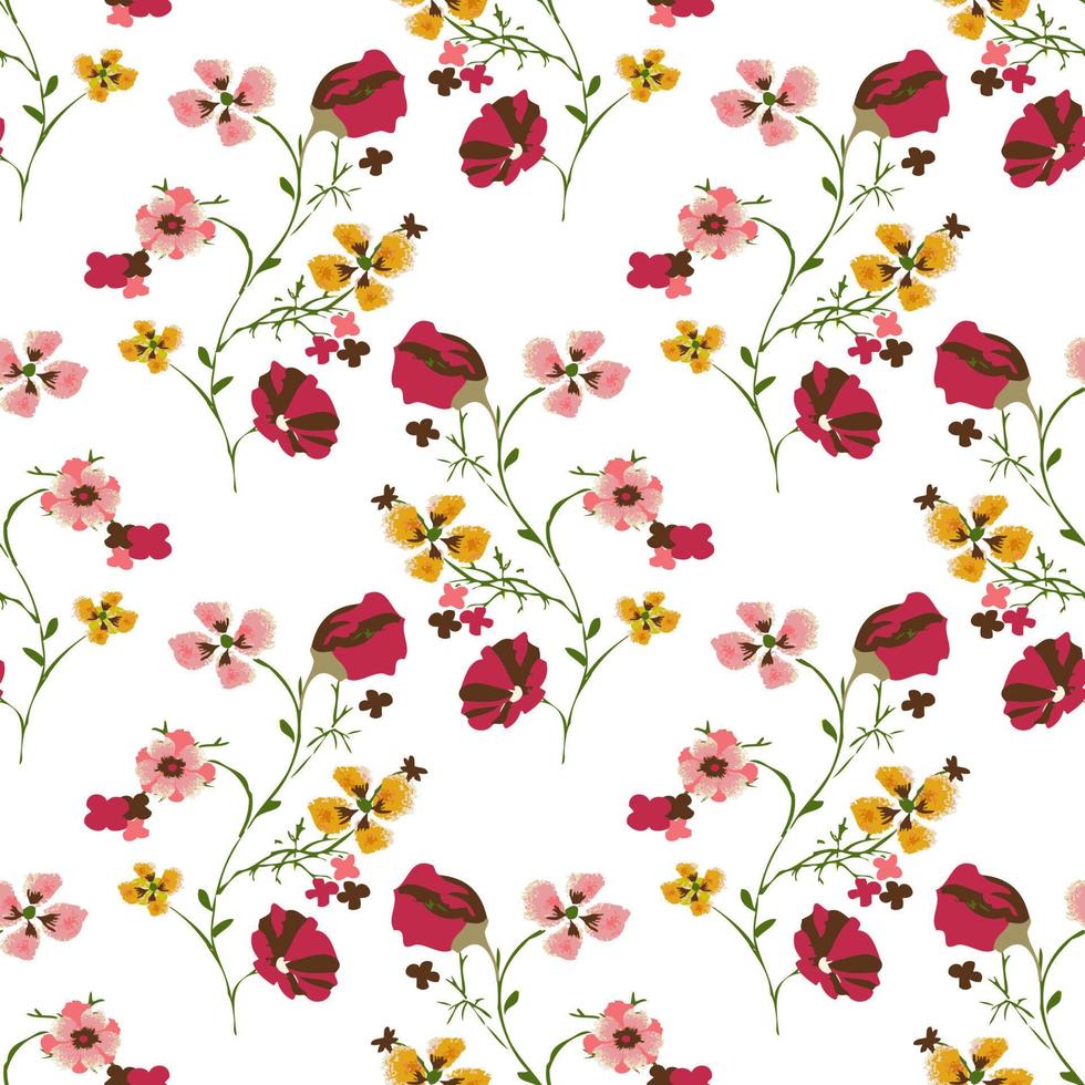 Floral Seamless vector illustration pattern background. Design for use ...