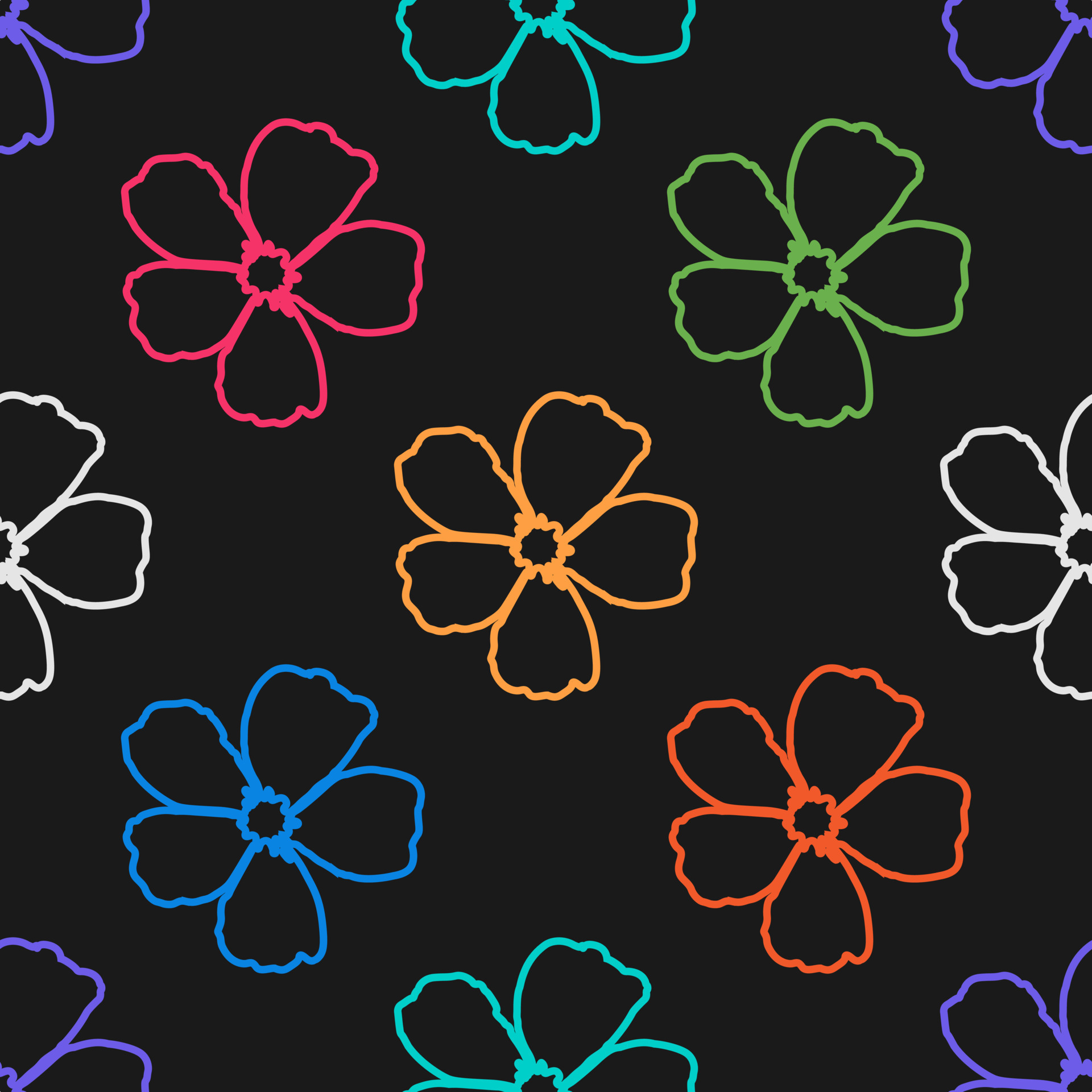 Floral Seamless vector illustration pattern background. Design for use ...
