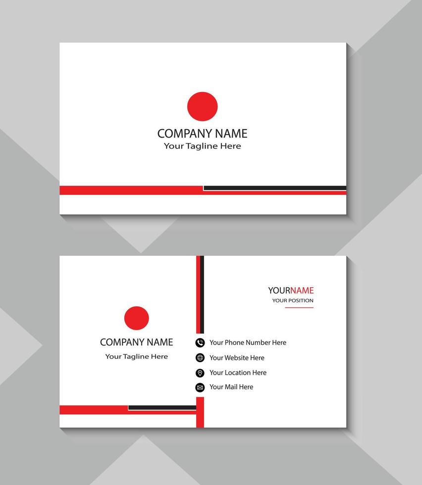 Creative And Modern Business Card Template Design Illustration