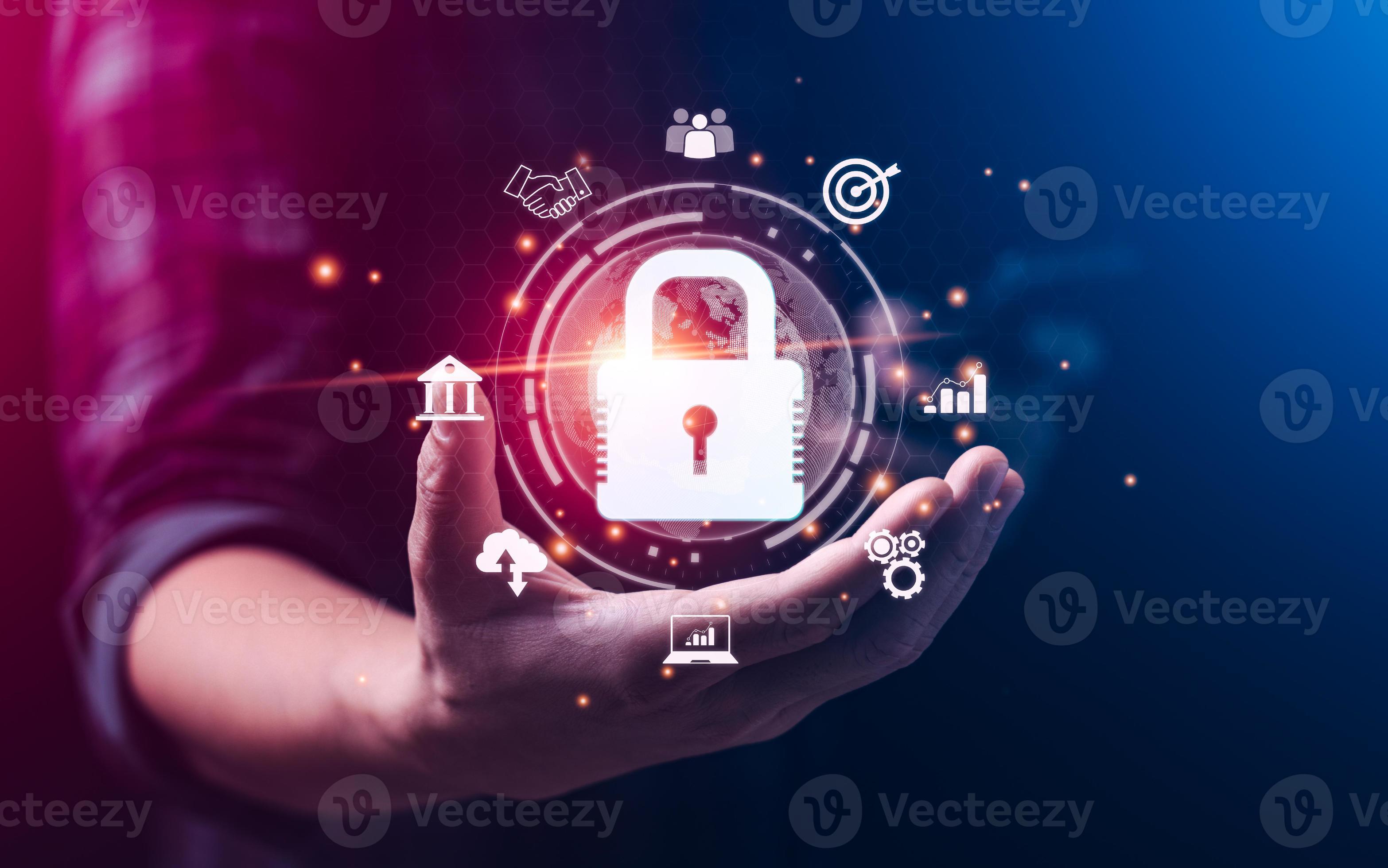 Cybersecurity And Privacy Concepts To Protect Data Businessman Preventing Data Hacking And