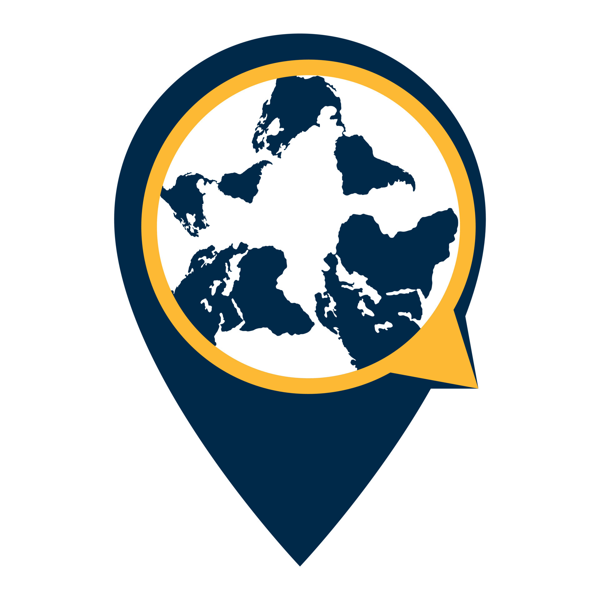 Map Pin and chat symbol logo design. Globe and chat with map pointer. 11402943 Vector Art at ...