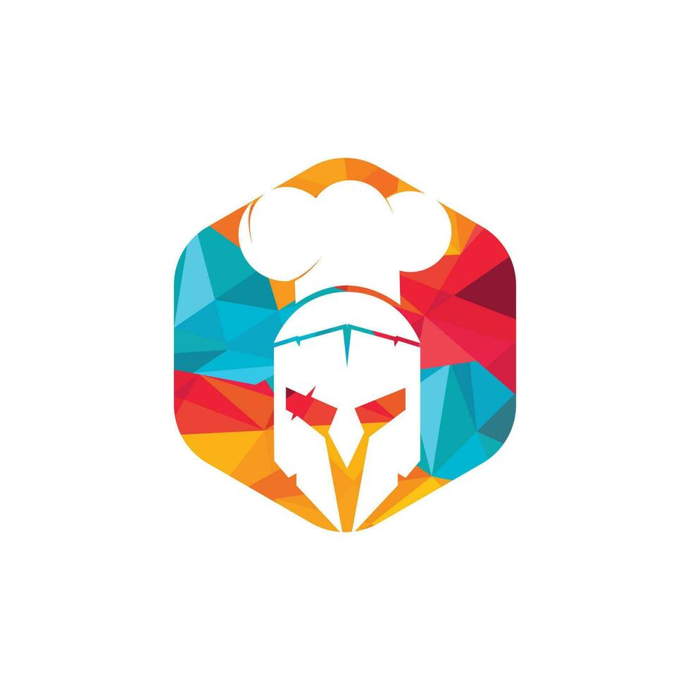Spartan chef vector logo design template. Minimal logo of chef warrior ... Spartan chef vector logo design template. Minimal logo of chef warrior ...