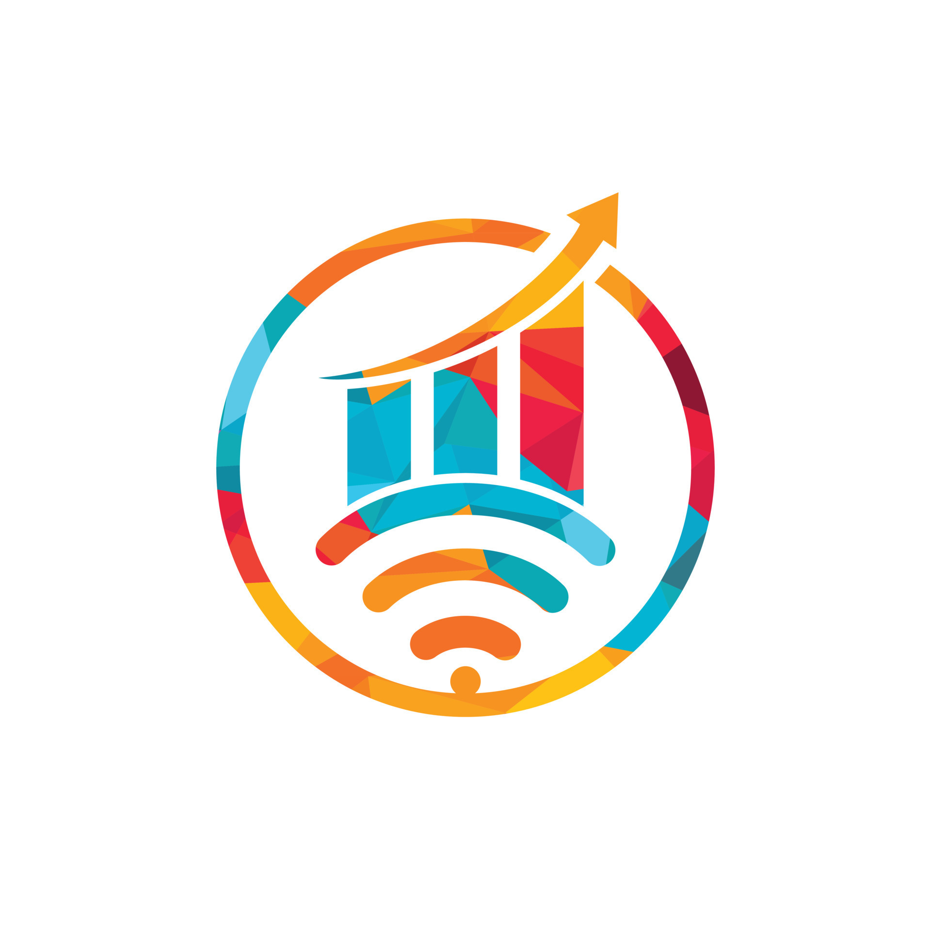 Wifi Statistic vector logo design. Wifi analytic logo icon design ... Wifi Statistic vector logo design. Wifi analytic logo icon design ...