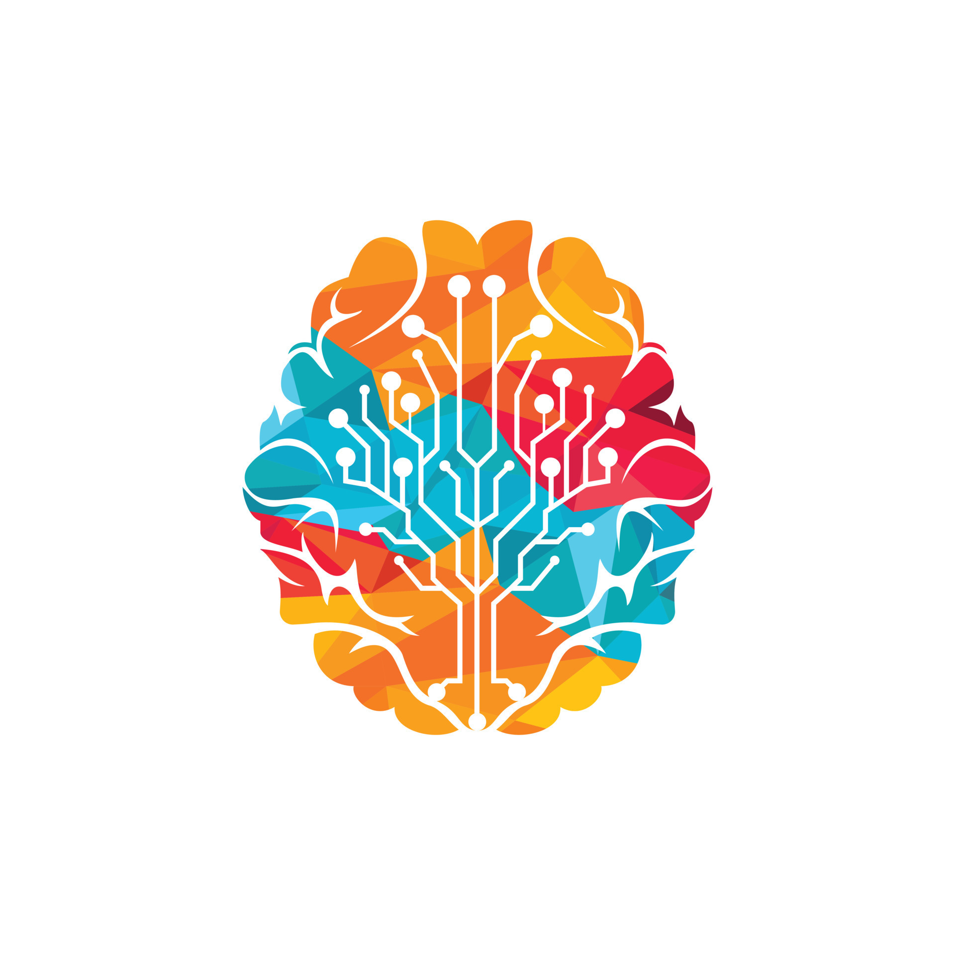 Brain technology vector logo design. Robotic Brain logo template ...