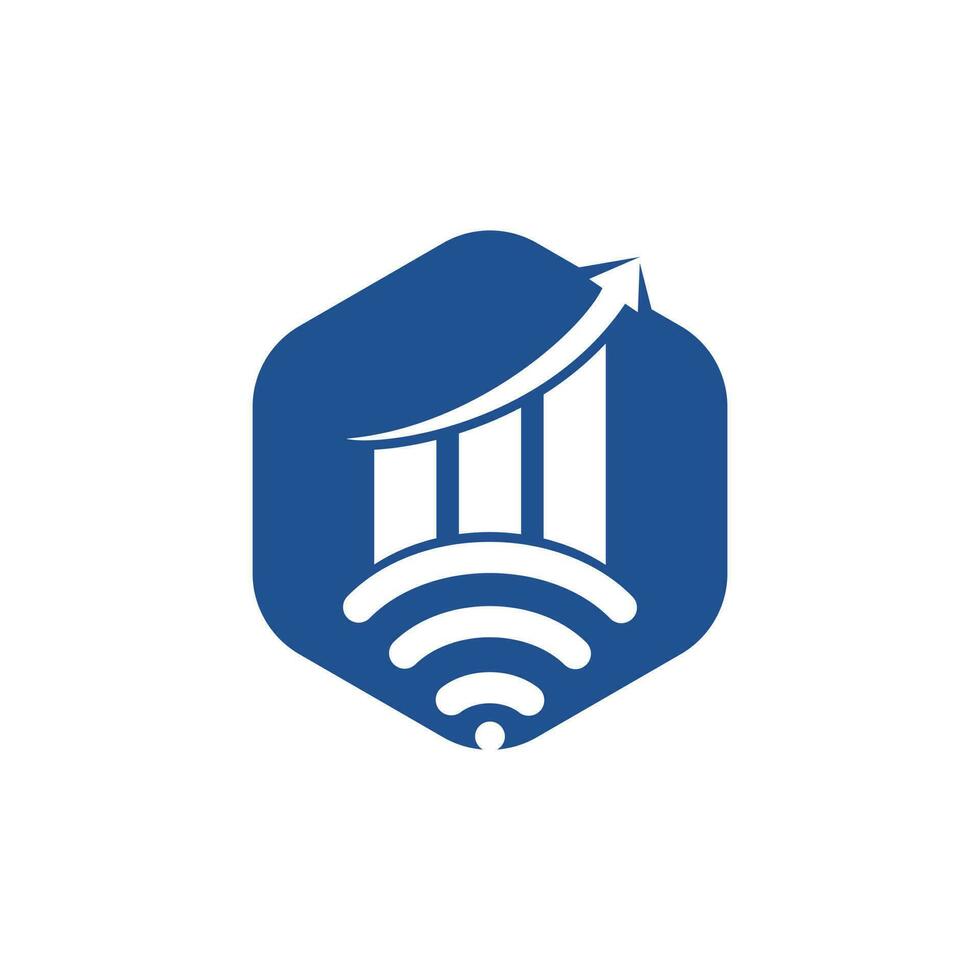 Wifi Statistic vector logo design. Wifi analytic logo icon design ... Wifi Statistic vector logo design. Wifi analytic logo icon design ...
