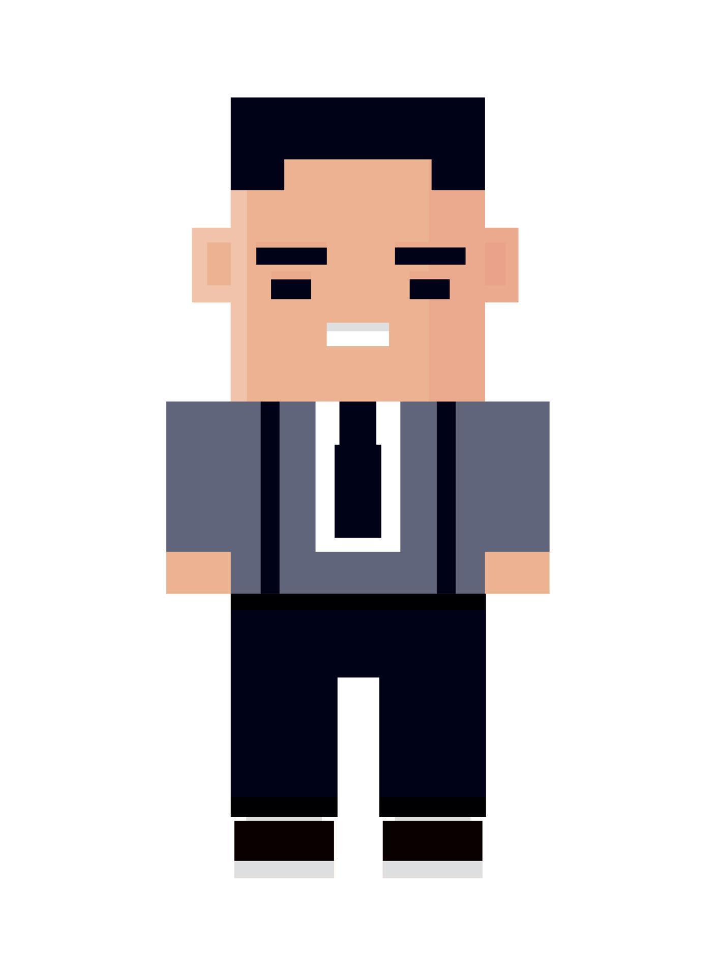 man character pixel 8 bit 11407610 Vector Art at Vecteezy