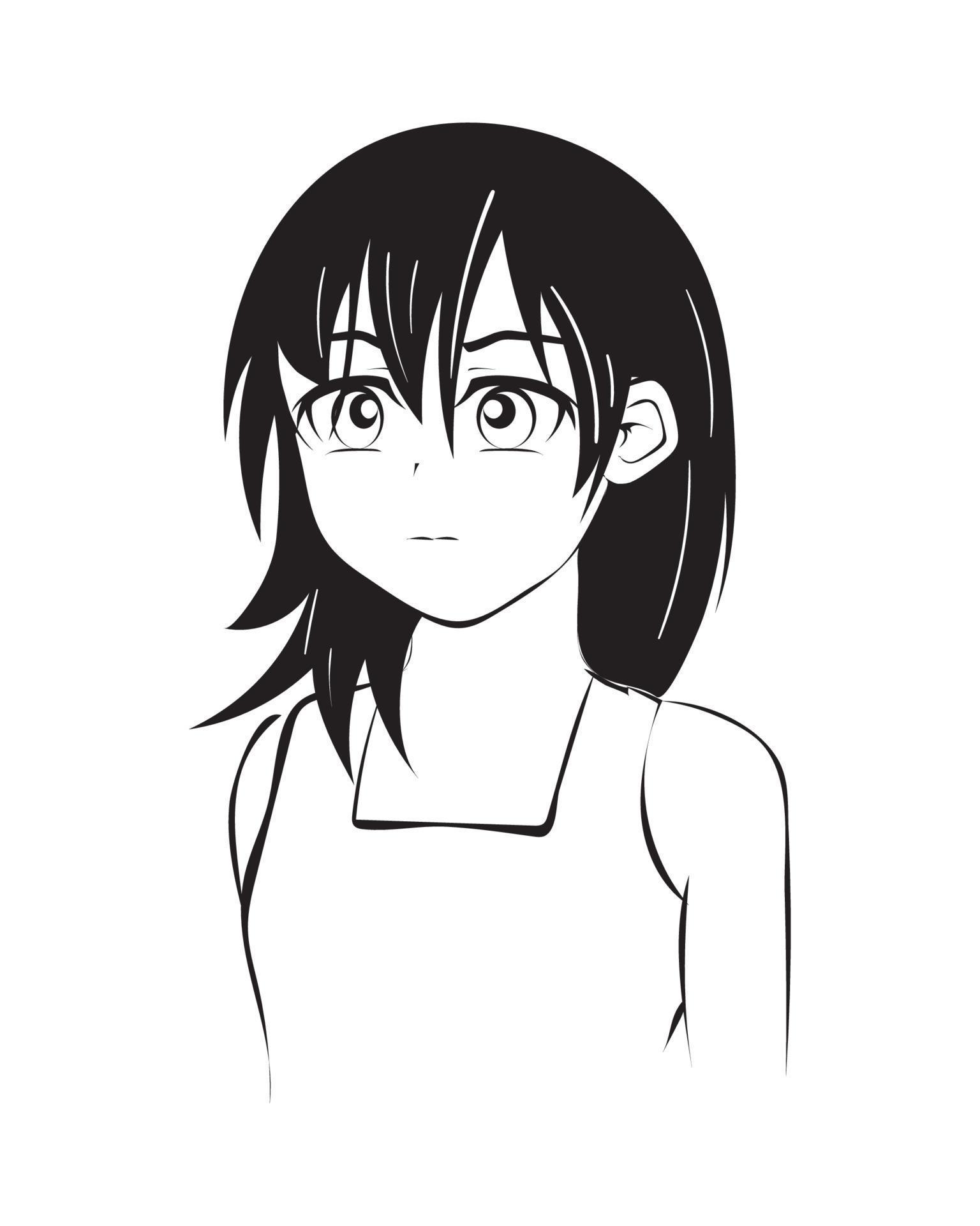 Anime Girl Vector Icon 11408136 Vector Art At Vecteezy