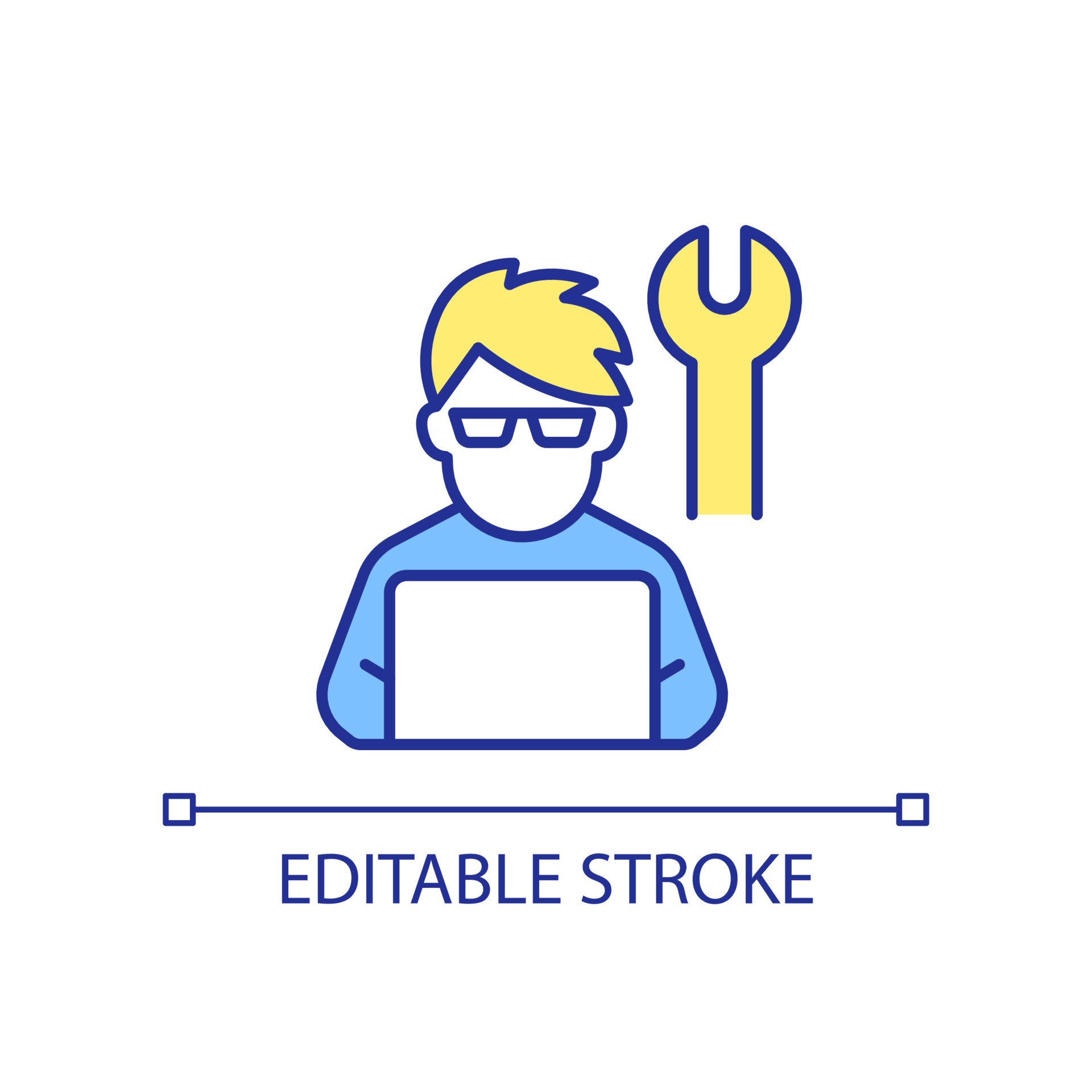 Programmer Rgb Color Icon Technical Specialist Software Maintain And Update Software Engineer