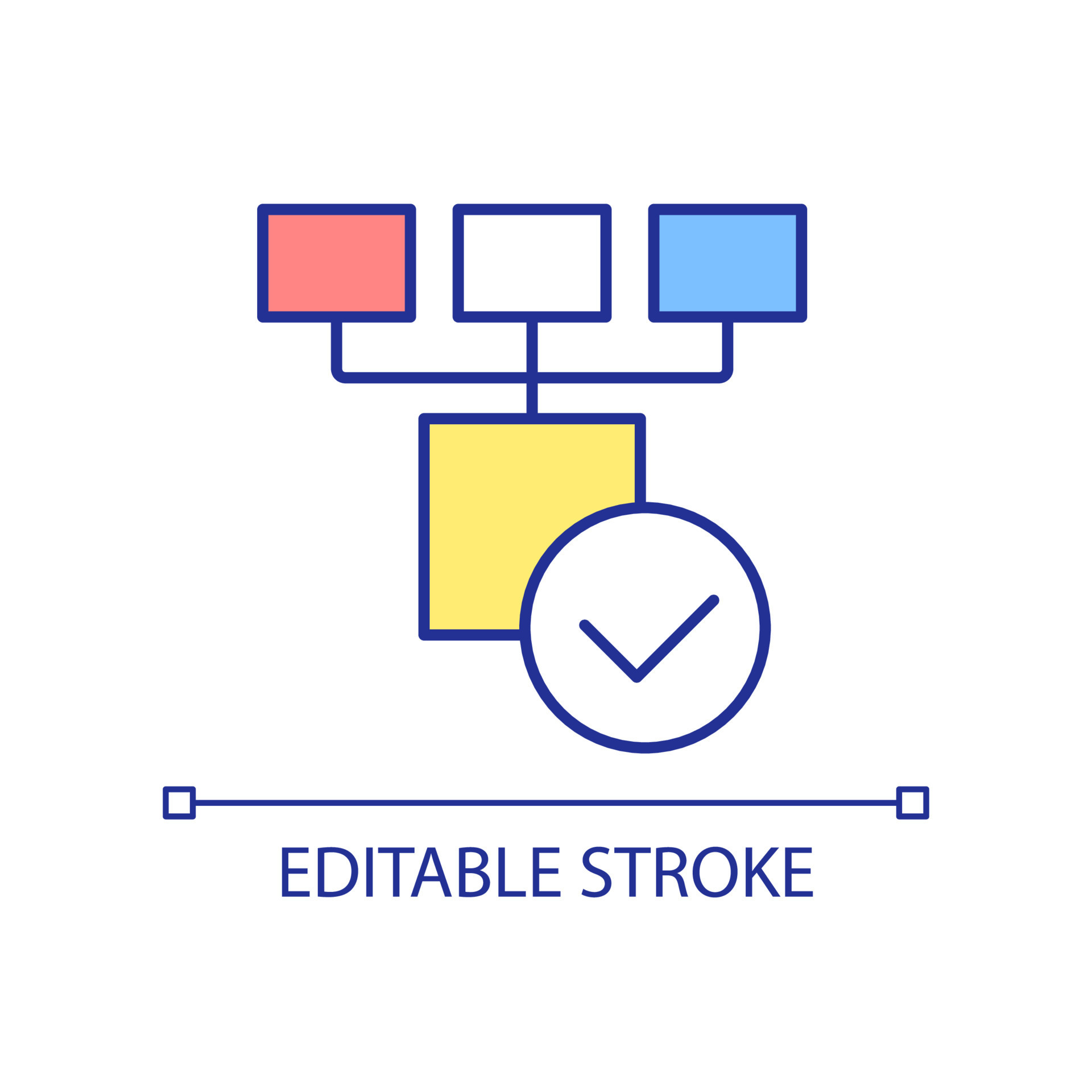 Correct Algorithm Rgb Color Icon Problem Solving Data Arrangement Structured Information