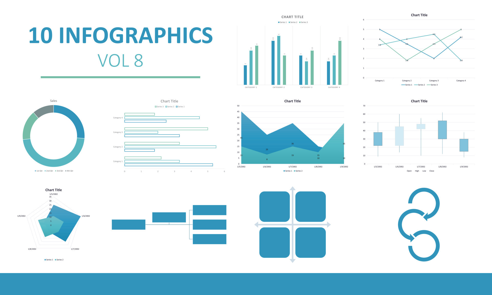 10 Infographic Elements Pack Infographic Elements Data Visualization Vector Design Template Can