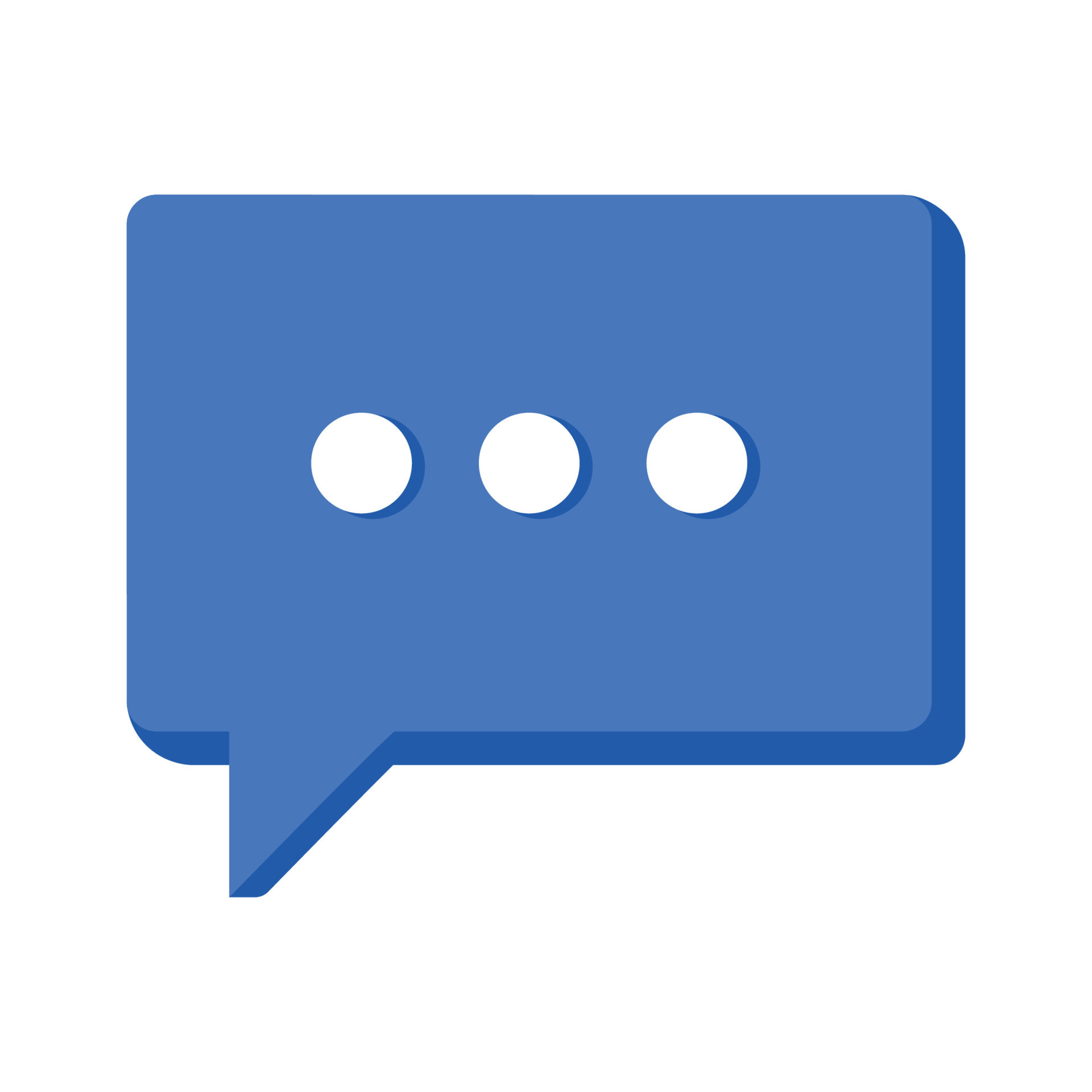 Blue Chat Message Icon For Contact And Customer Service Vector