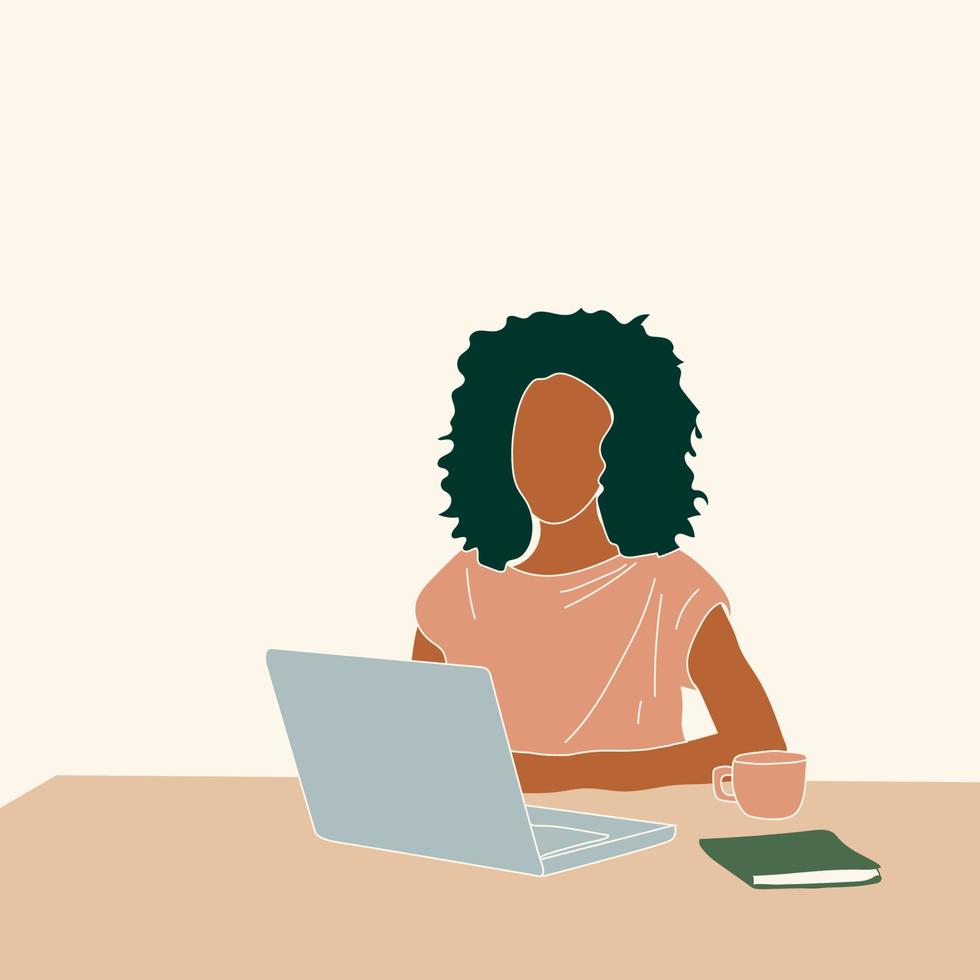 Female Office Worker Clipart Black