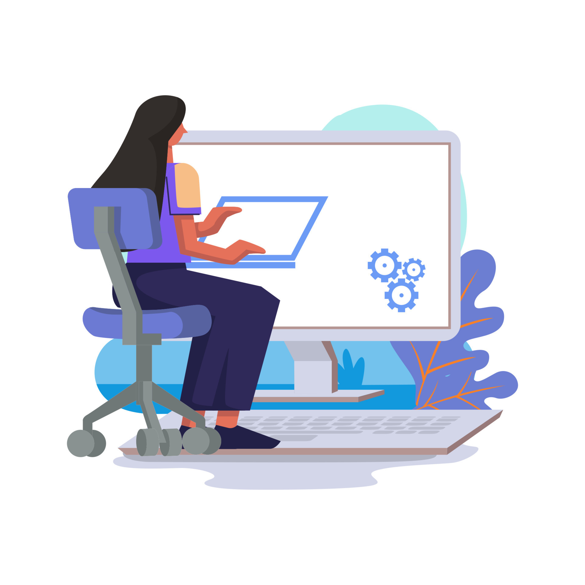 Advanced computer skills flat style illustration design 11414183 Vector ... Advanced computer skills flat style illustration design 11414183 Vector ...
