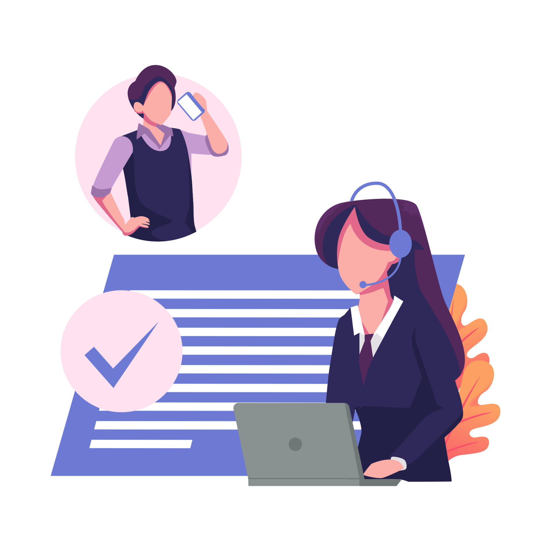 Acknowledgement received flat style illustration design 11414191 Vector ... Acknowledgement received flat style illustration design 11414191 Vector ...